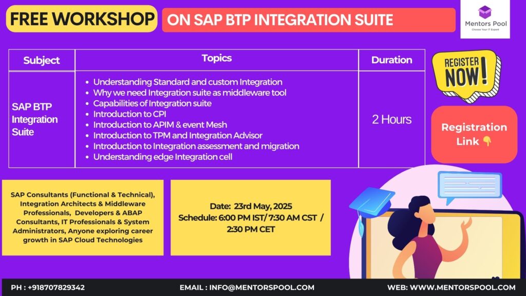 Workshop on SAP BTP Integration Suite